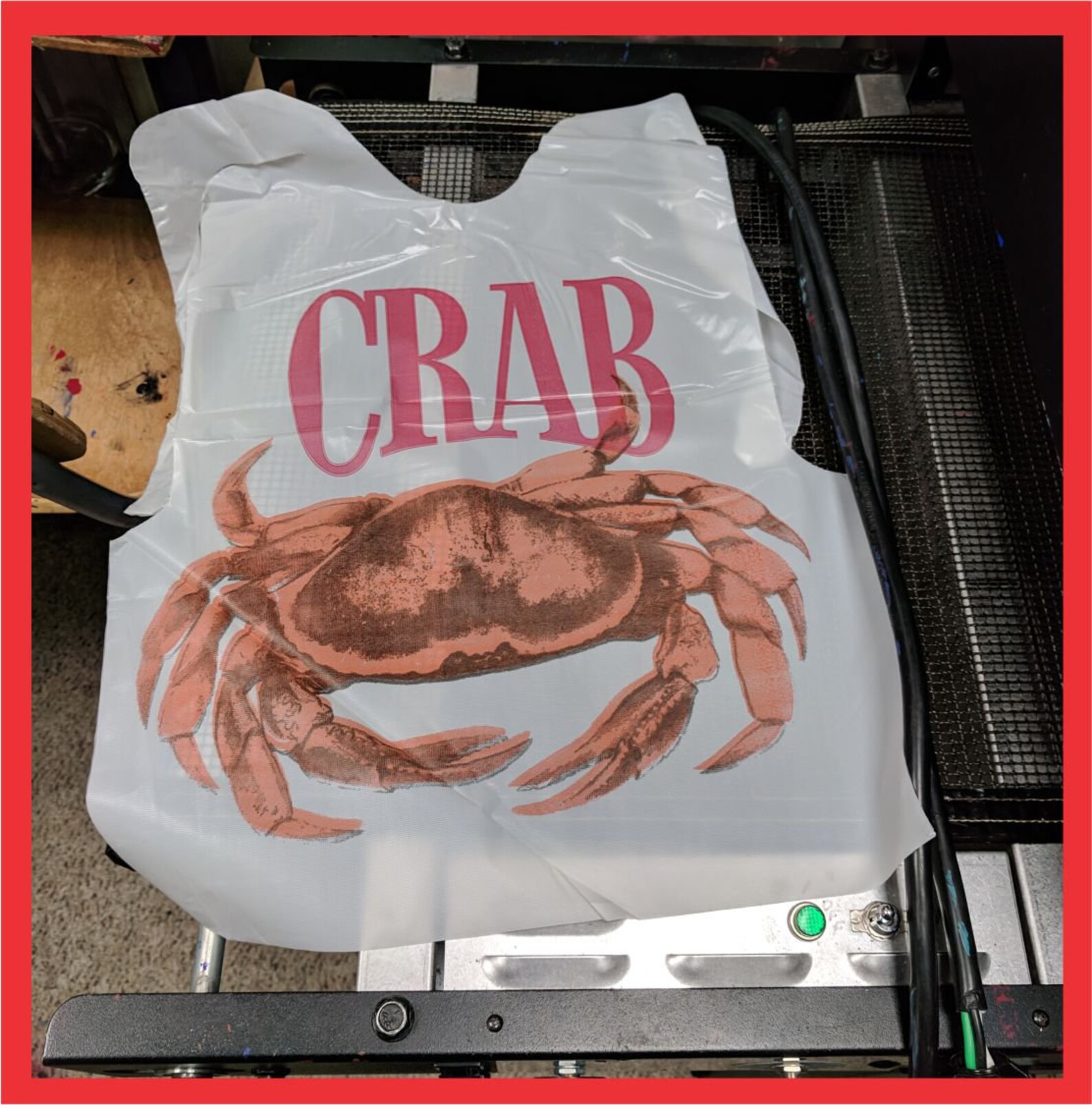 PLASTIC Bibs Crab Design Poly Party Bibs Perfect for Crab - Etsy