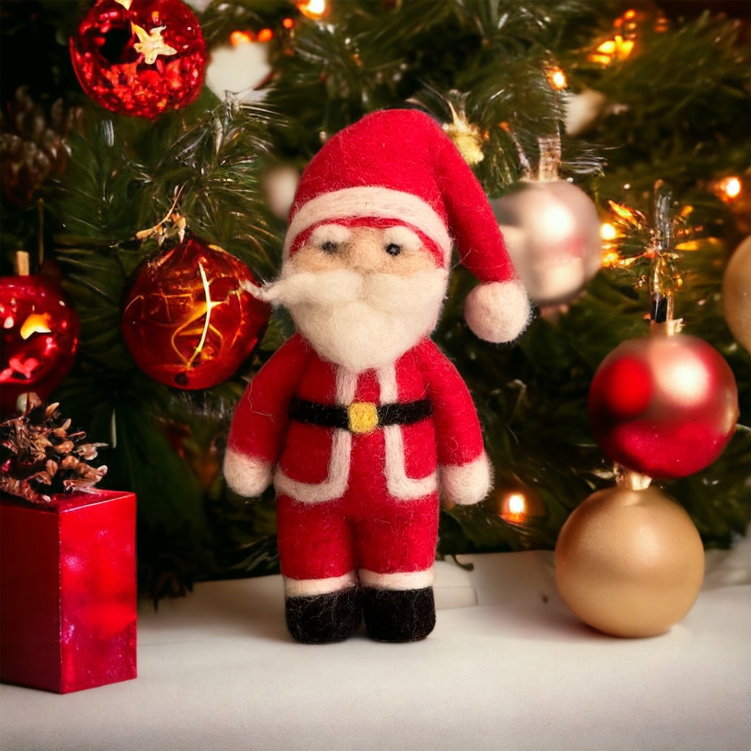 Christmas Decoration. Needle Felted Santa Needle Felted - Etsy
