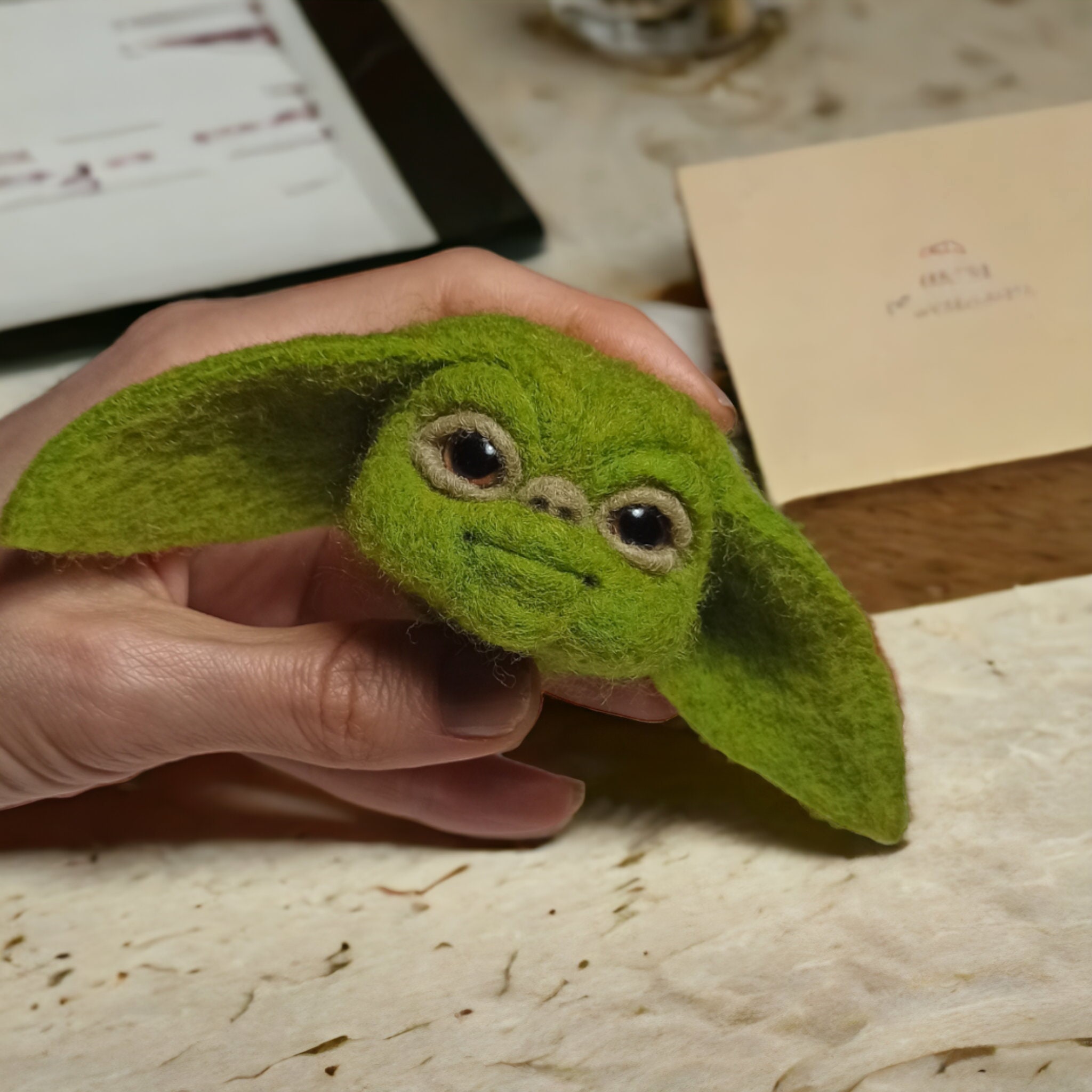 Needle Felted Baby Yoda Pin - Etsy