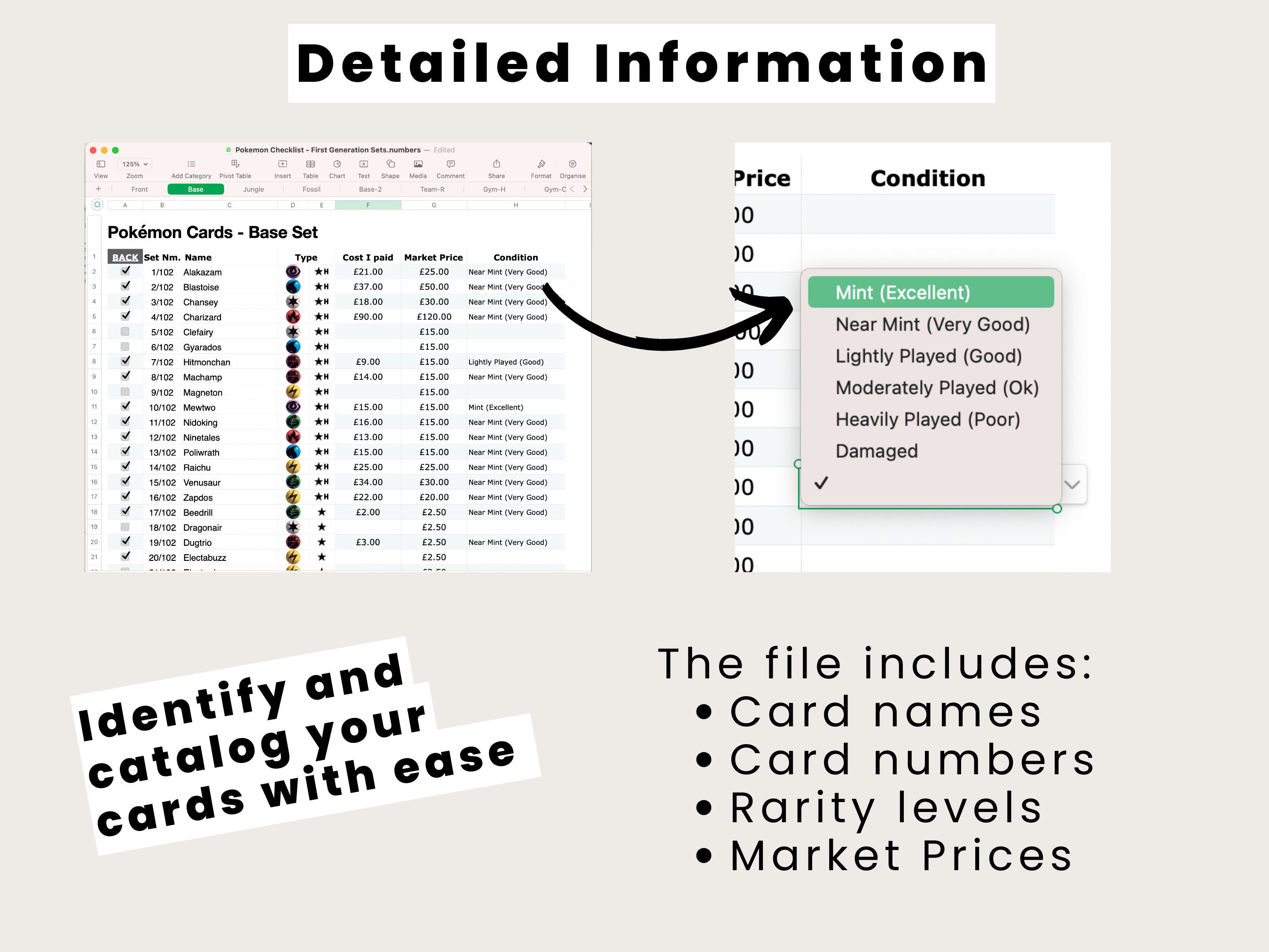 Comprehensive Pokémon Card Checklist - the First 8 WOTC Sets - Etsy