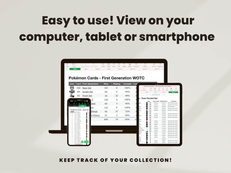 Comprehensive Pokémon Card Checklist - the First 8 WOTC Sets - Etsy