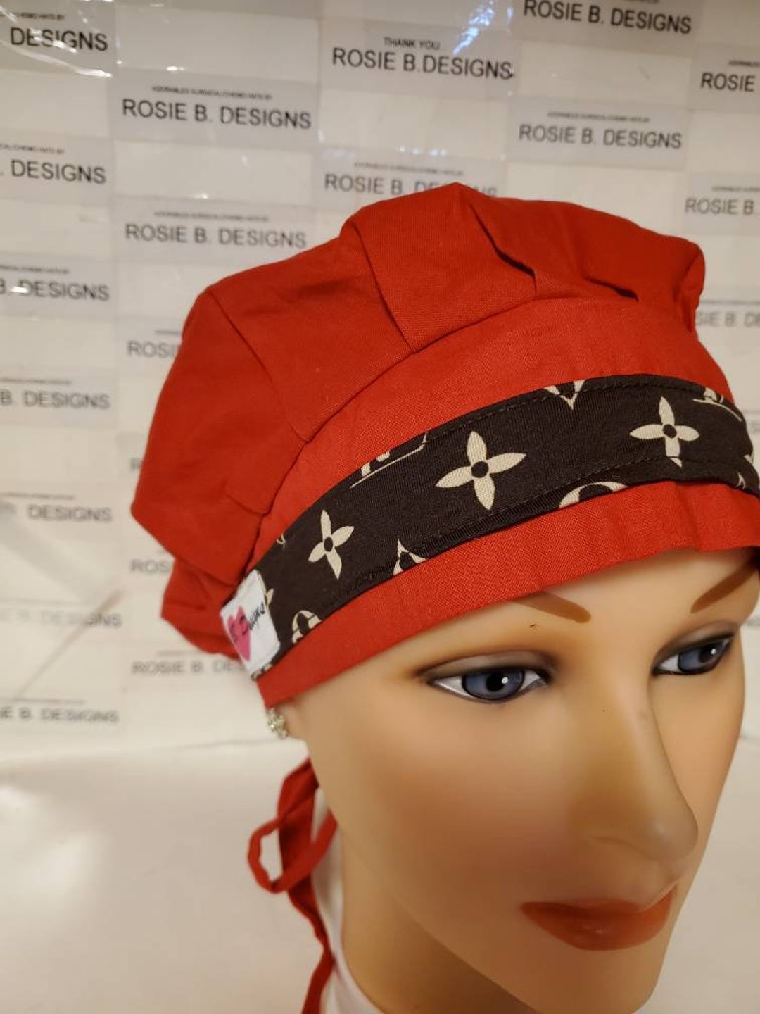 PLAIN RED /bouffant Euro Hat Style/medical - Etsy