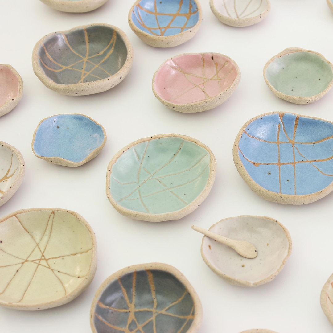 Handmade Ceramic Wonky Bowls: Trinket Jewellery Dish, Condiment and ...