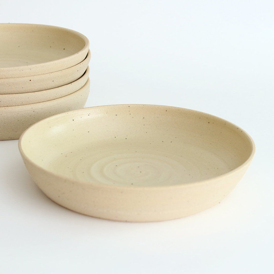 Light Yellow Pasta Spaghetti Bowl Ceramic Blate, Dinner Set of Bowls - Etsy