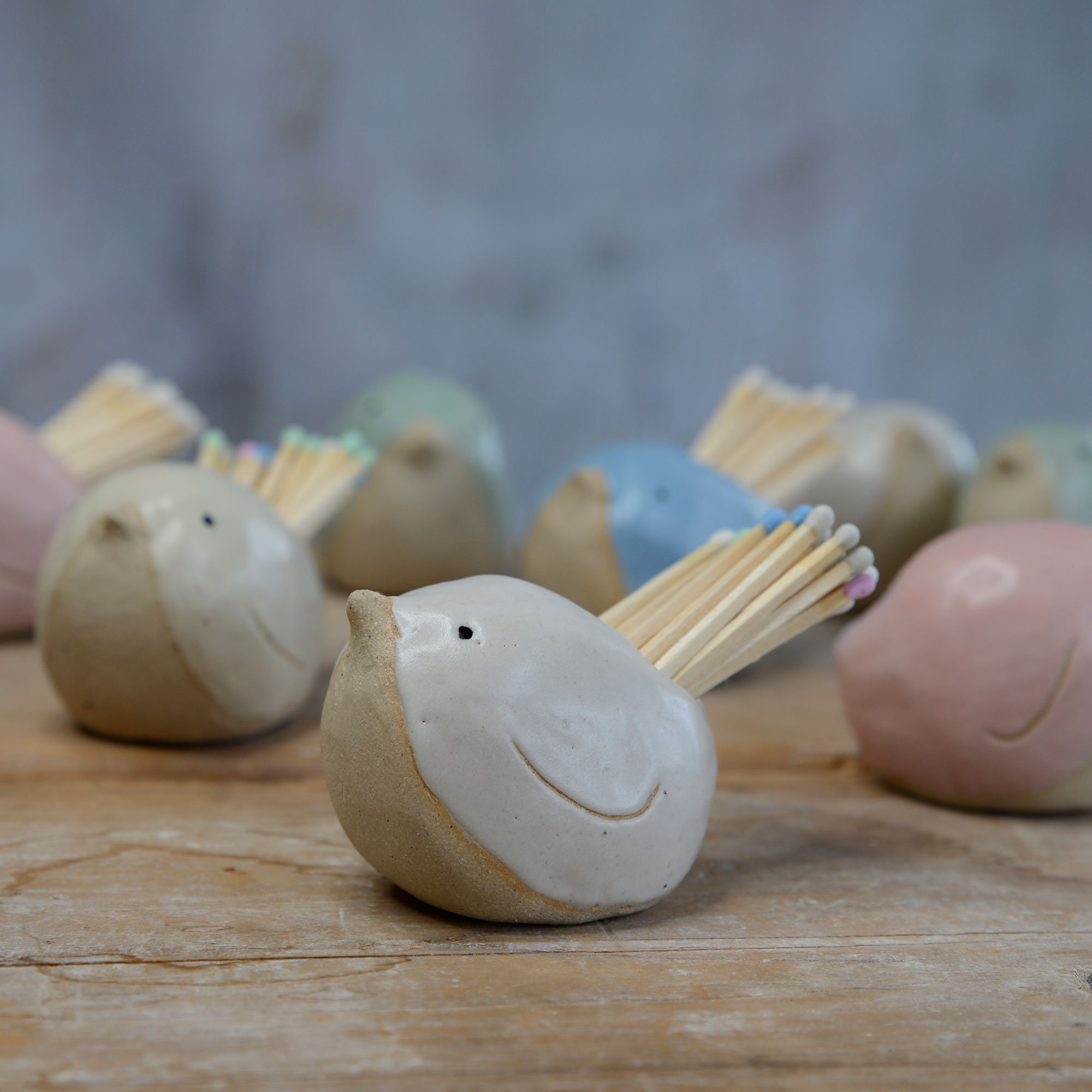 Bird Match Striker Pot With Matches in Off-white - Etsy UK