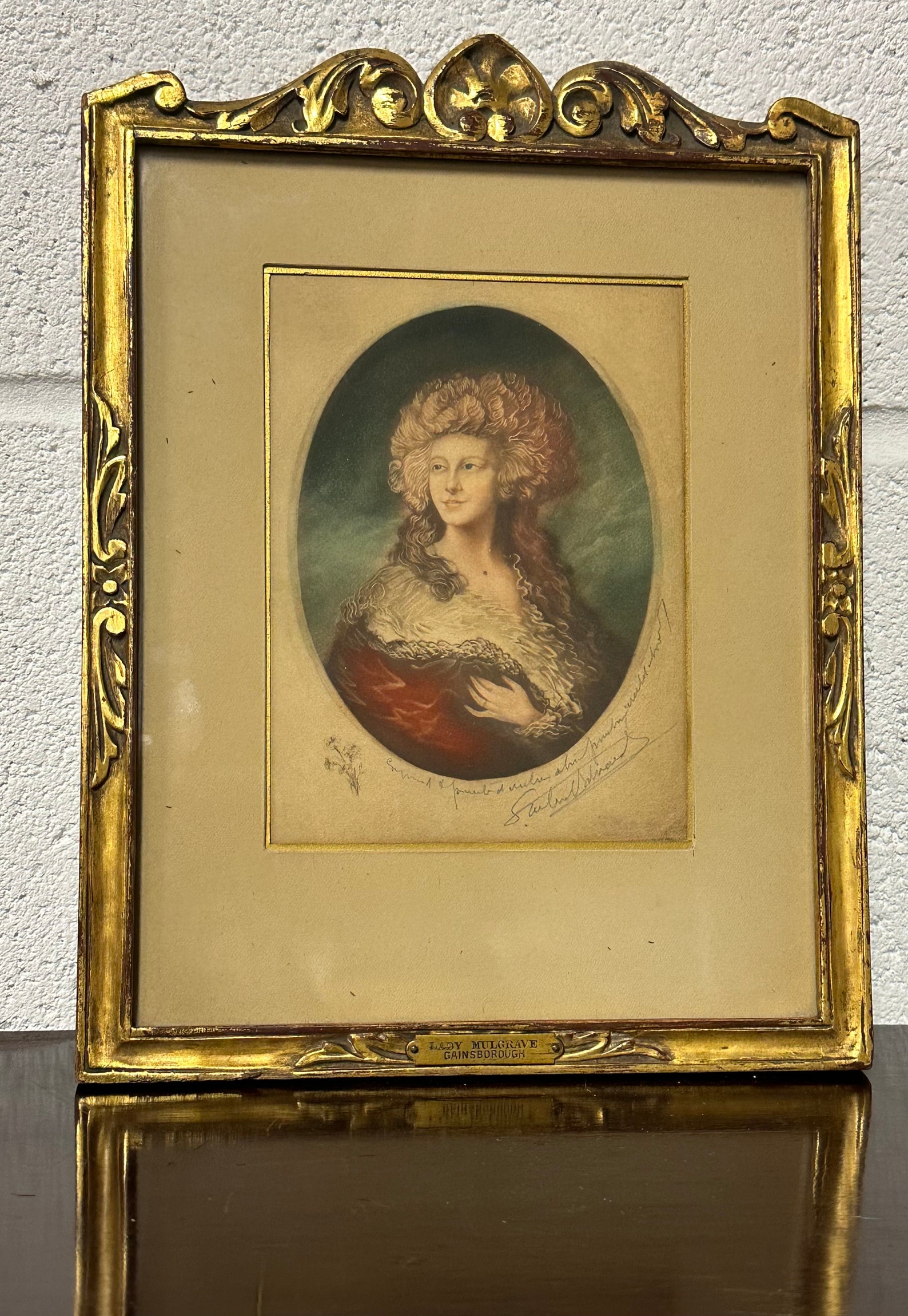 Antique Mezzotint Engraving Portrait of Lady Mulgrave by the Engraver ...