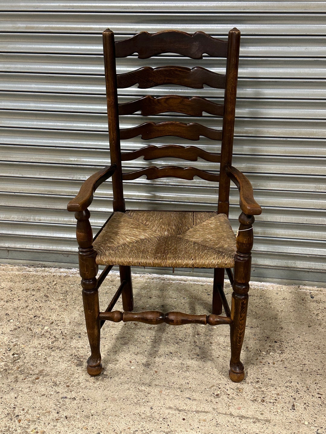 Traditional Oak Ladder Back Carver Dining Chair - Etsy