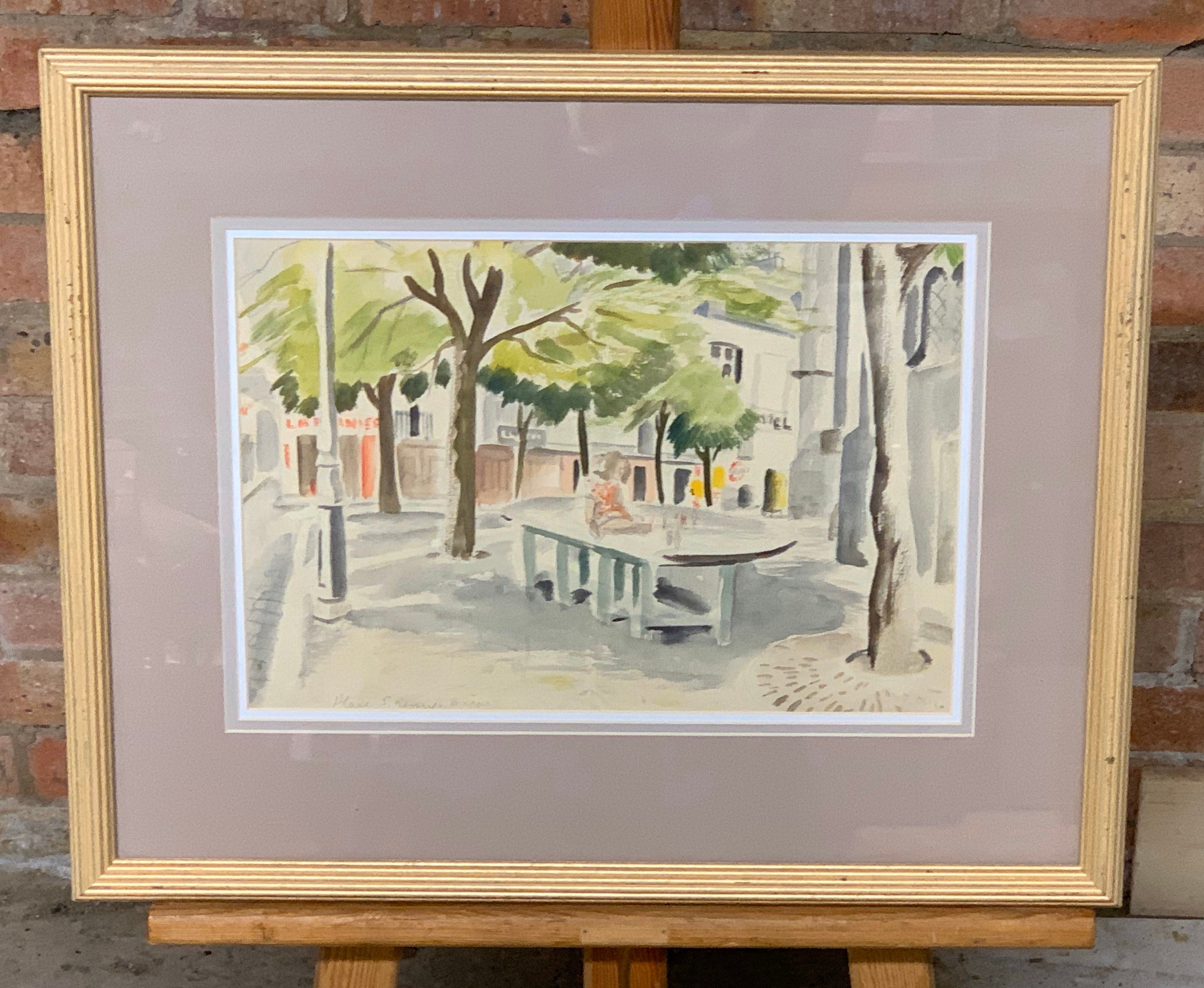 Watercolour Of Place Saint Remy, Dieppe By Guy Warre Seymour Malet ...