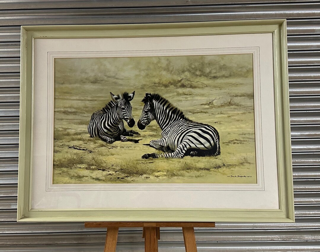 Superb Large David Shepherd Signed Print ‘african Children’ of Zebra ...