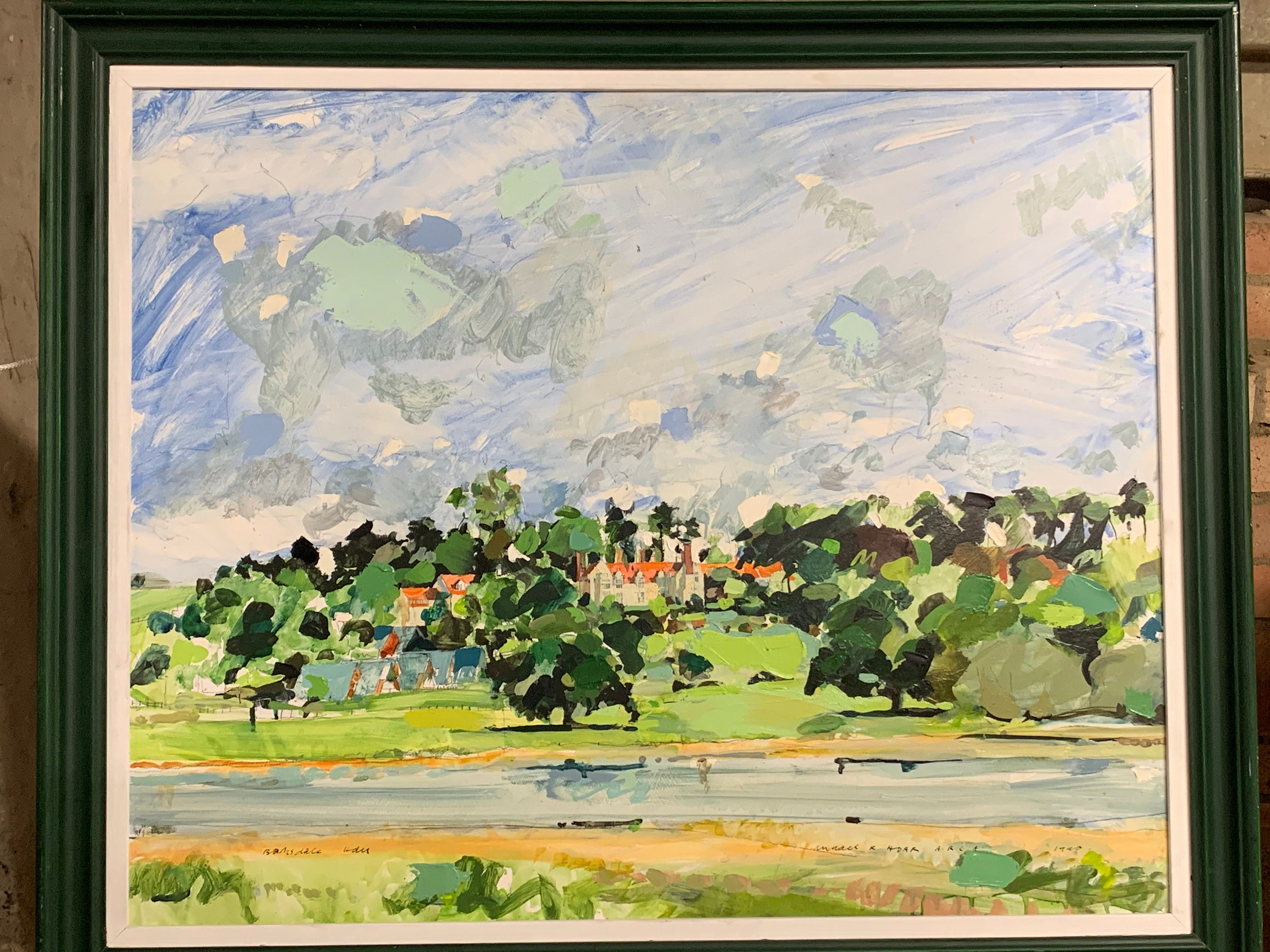 Lovely Oil Painting Of Barnsdale Hall By The Artist Michael R Hoar A.R ...