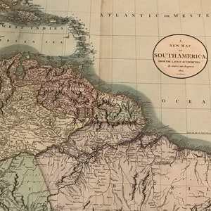 Rare John Cary Map 1807 - New Map of South America , Dated 1807 - Etsy UK