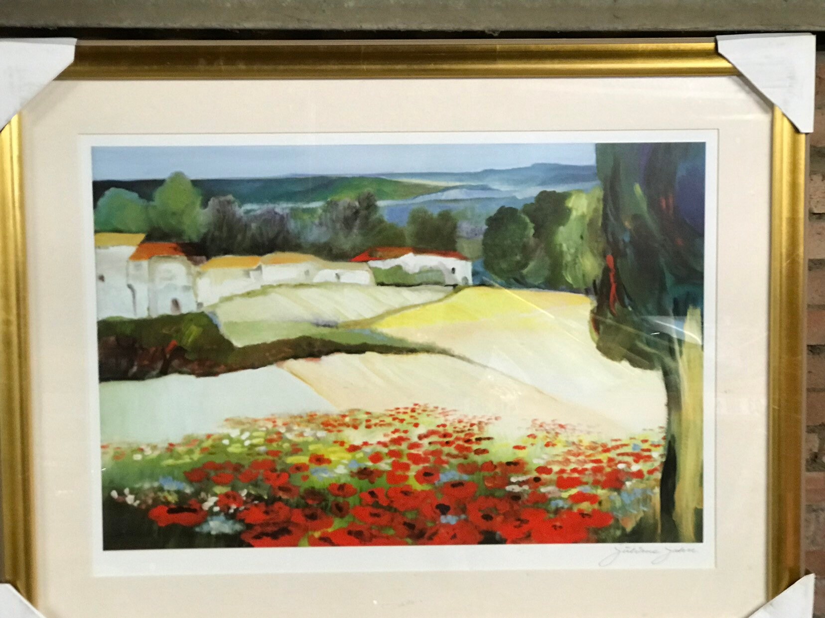 Beautiful Large Framed Print Titled Poppy 2 Signed By The Artist ...