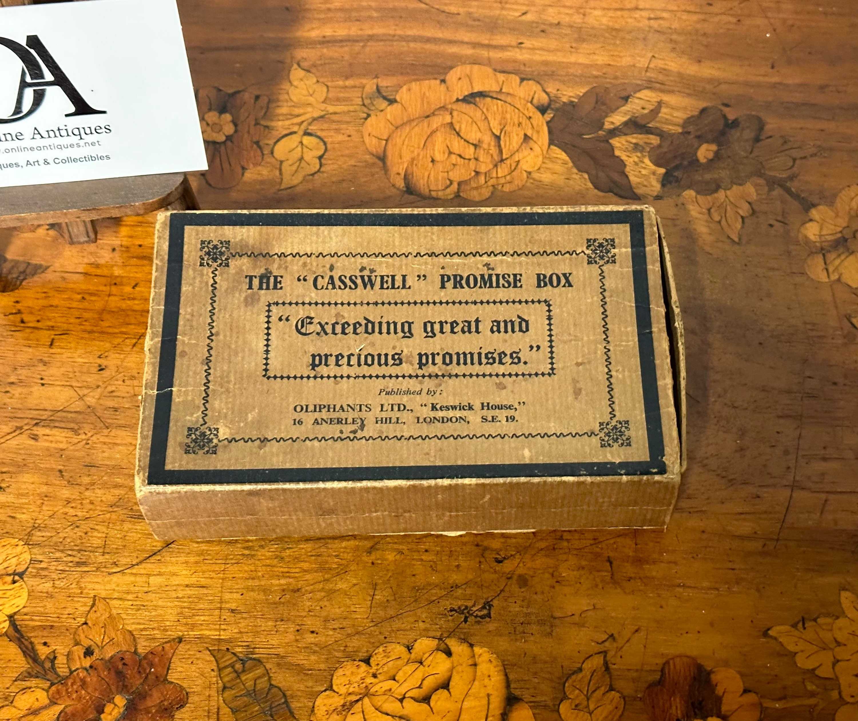 Rare Item! The ‘’Caswell’’ Promise Box ‘’Exceeding Great and Precious ...