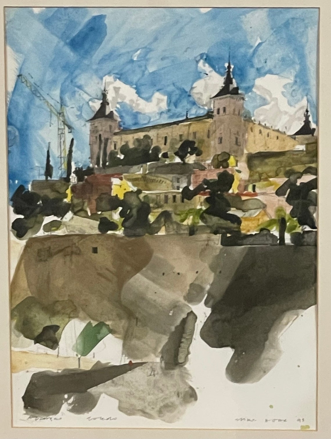 Wonderful Original Watercolour alcazar of Toledo Spain by - Etsy