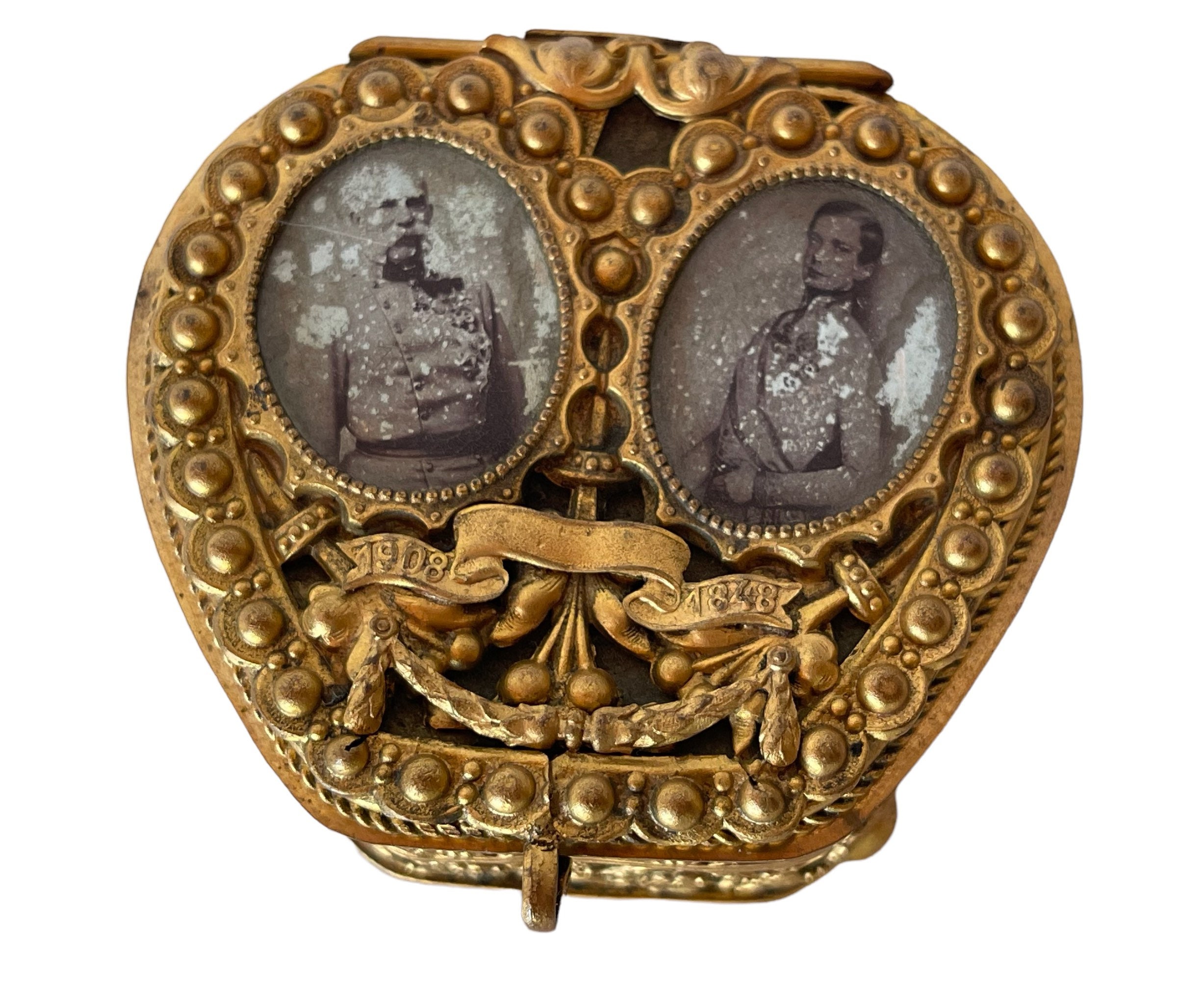 Rare Antique Gilt Metal Casket Celebrating Jubilee of Emperor Franz ...