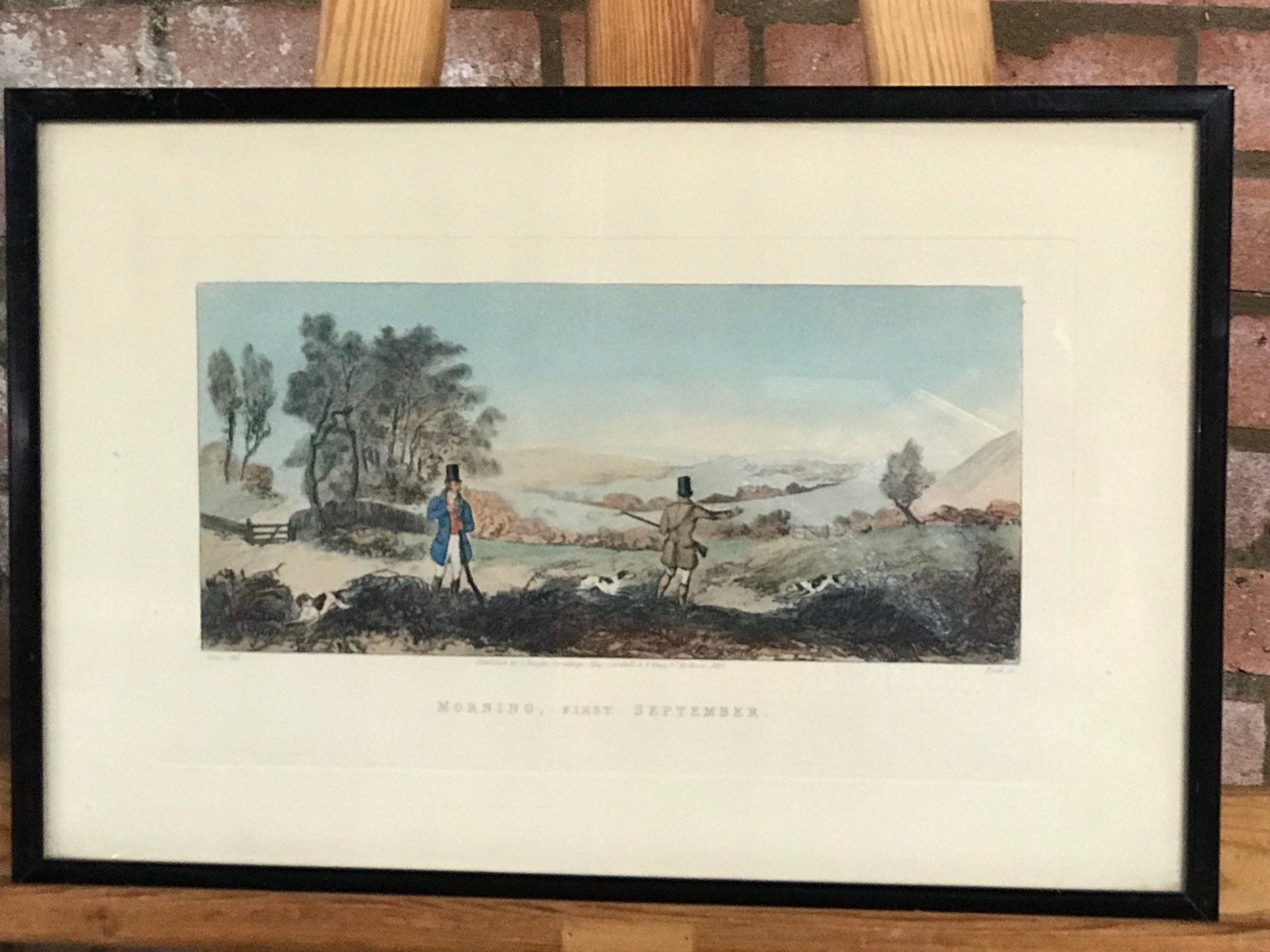 Rare Hand Coloured 19th Century Engraving ‘Morning, First September ...