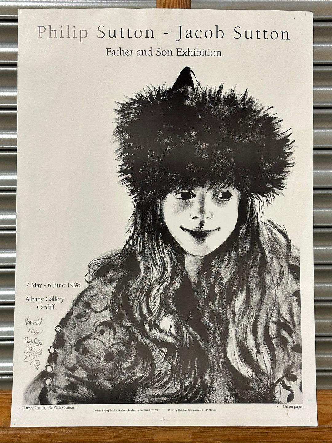 Exhibition Poster Designed by Philip Sutton Titled Harriet Cutting ...