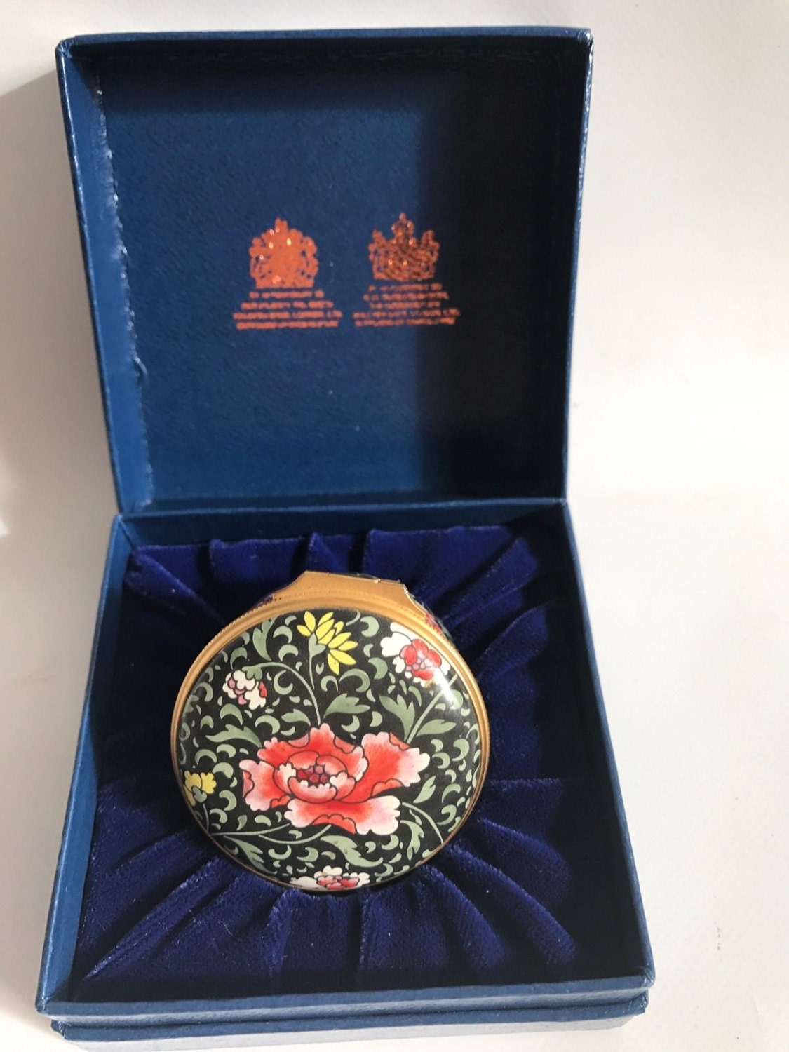 Halcyon Days Enamels Winterthur Rare Book Collection Trinket Box