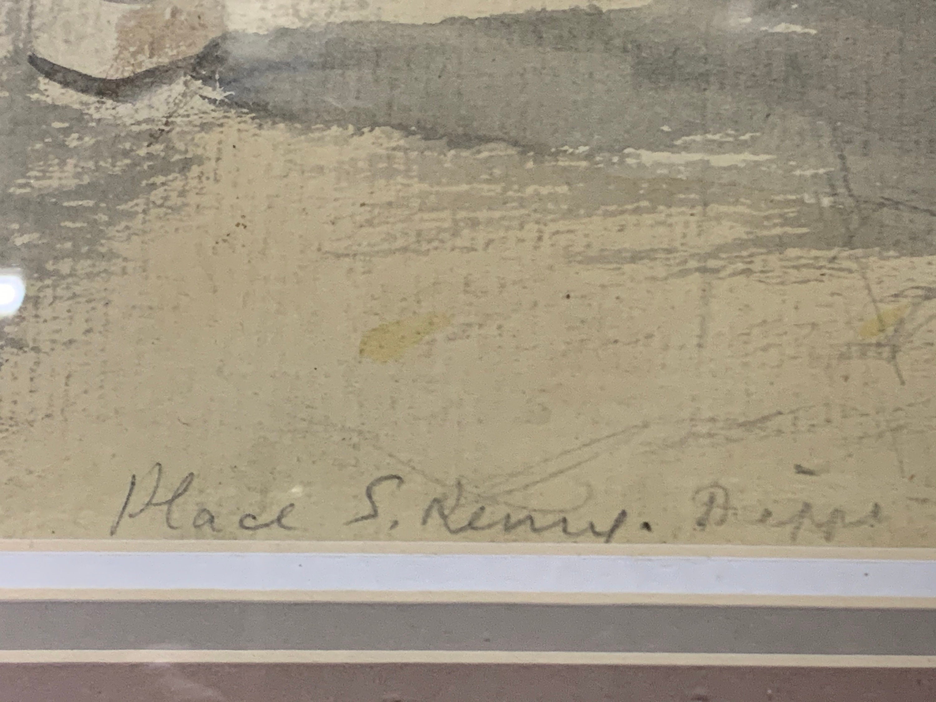 Watercolour Of Place Saint Remy, Dieppe By Guy Warre Seymour Malet ...