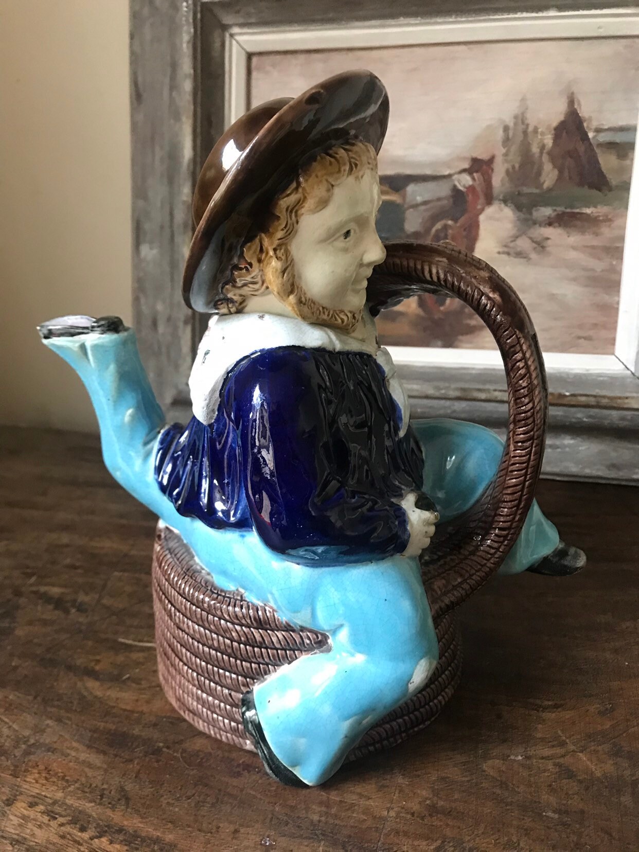 Rare Wm. Brownfield English Majolica Isle of Man 'Manx Sailor' 19th ...