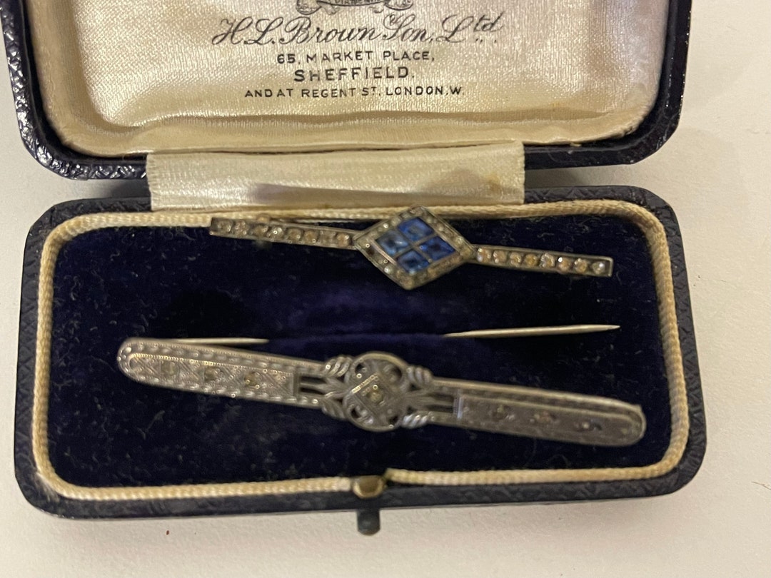Two Wonderful Victorian Silver Bar Brooches - Etsy