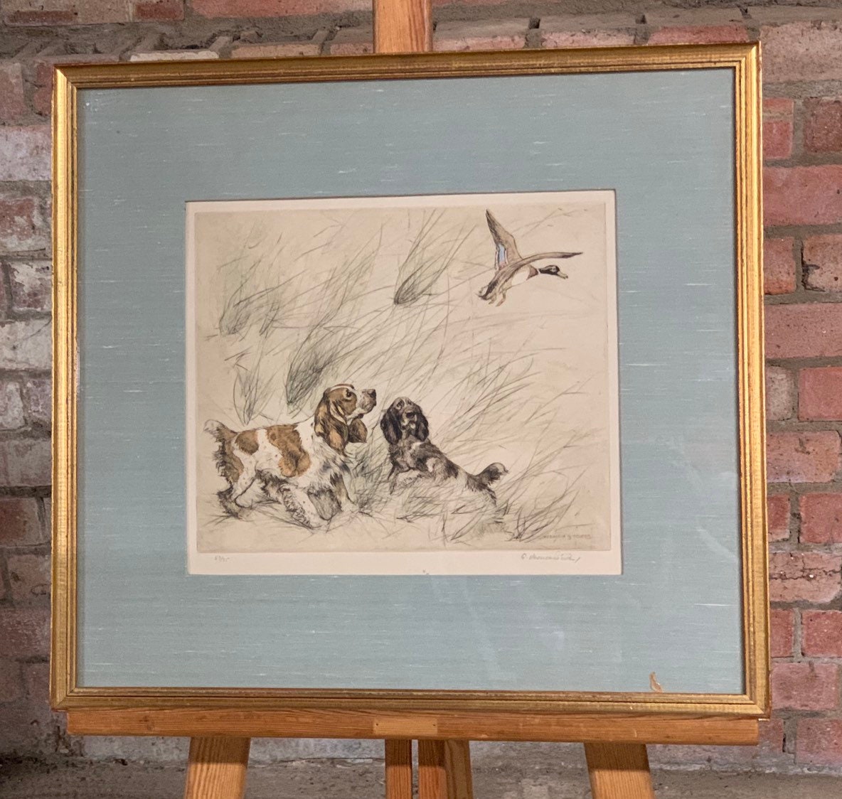 Wonderful Limited Edition Coloured Etching Of Spaniels By George Vernon ...