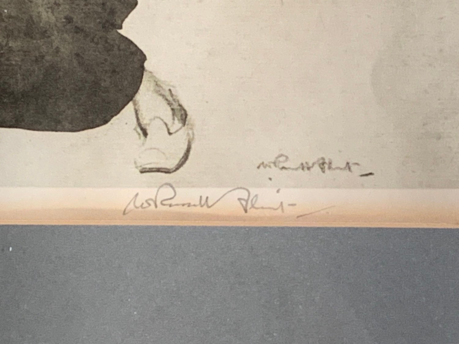Wonderful Rare Signed Sir William Russell Monochromatic Lithograph ...