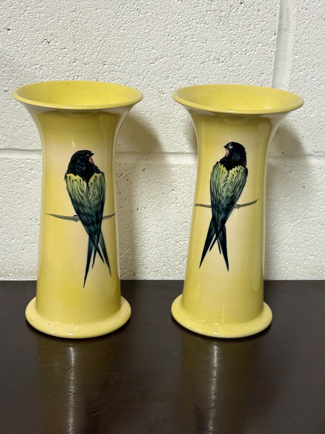 Rare Pair of Stunning Beautiful Ault, Antique Vases With Hand Painted ...