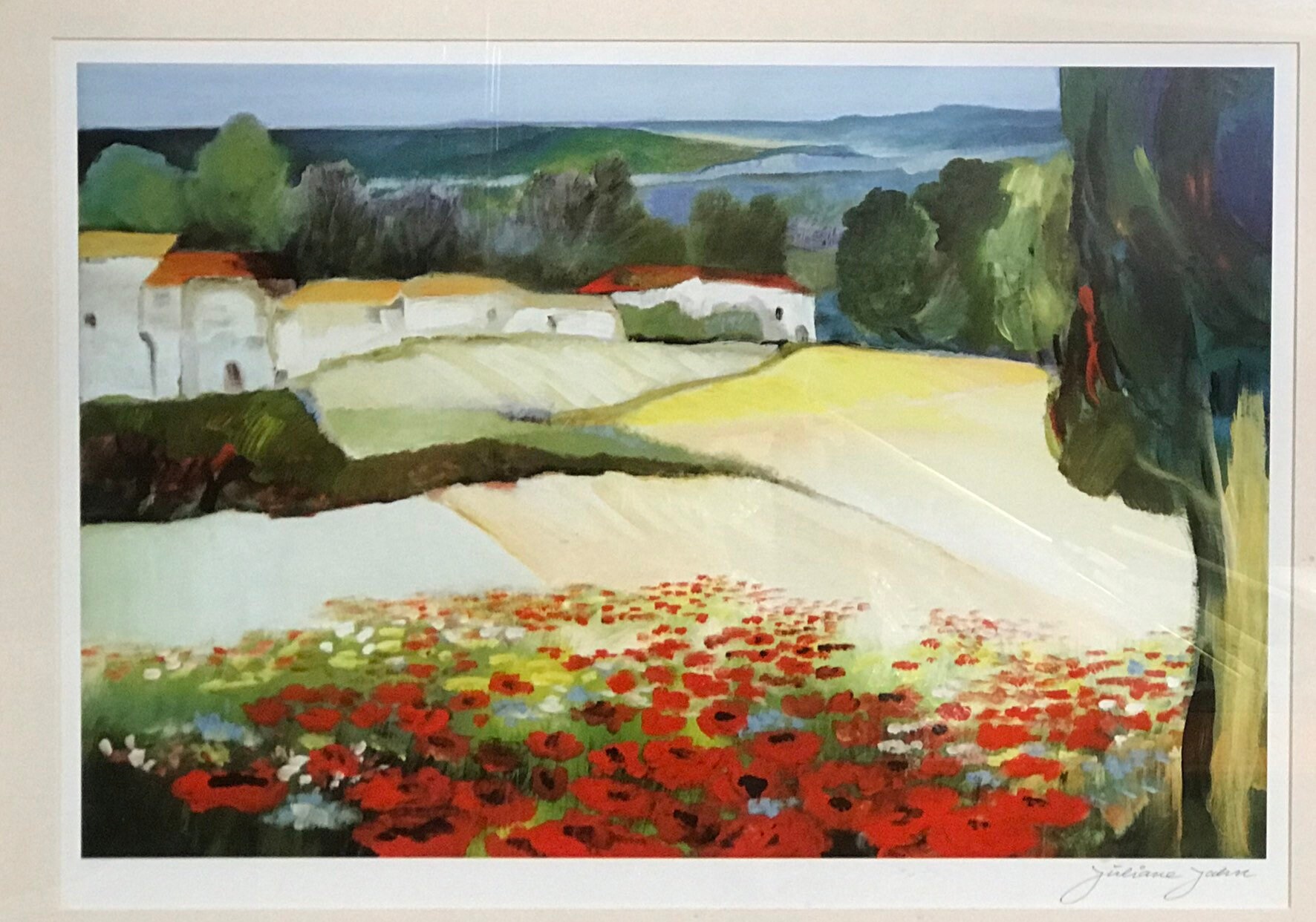 Beautiful Large Framed Print Titled Poppy 2 Signed By The Artist ...