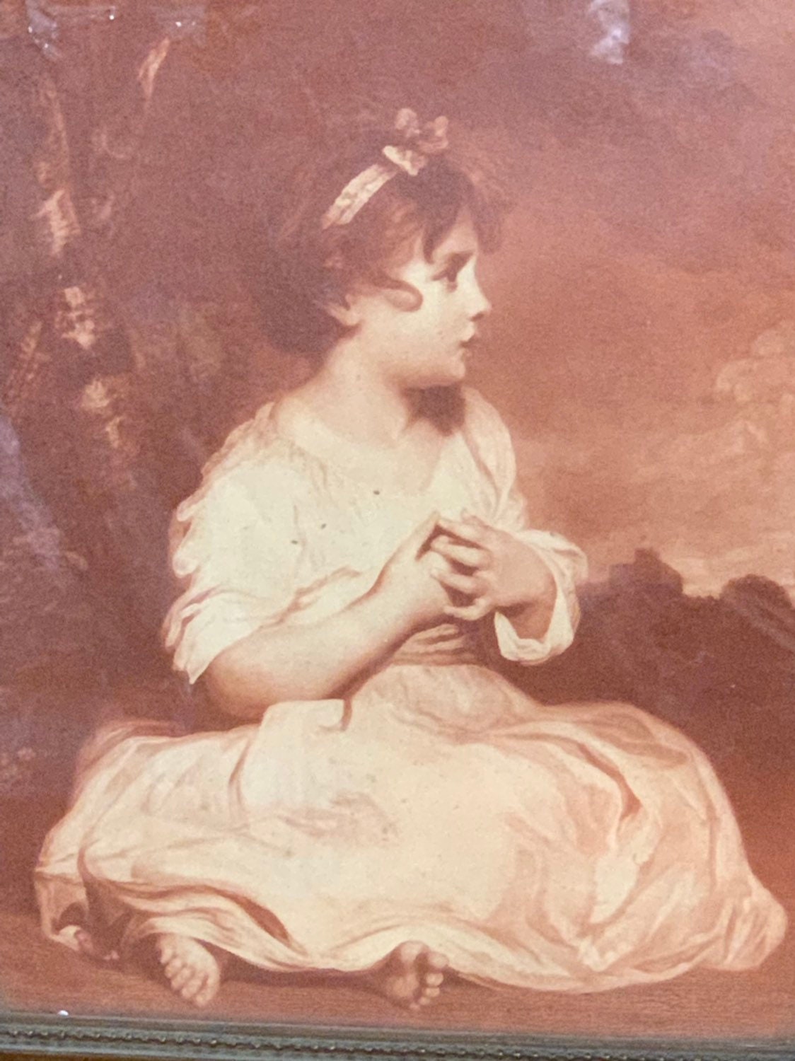 Adorable 19th Century Quality Lithograph Portrait Of A Child