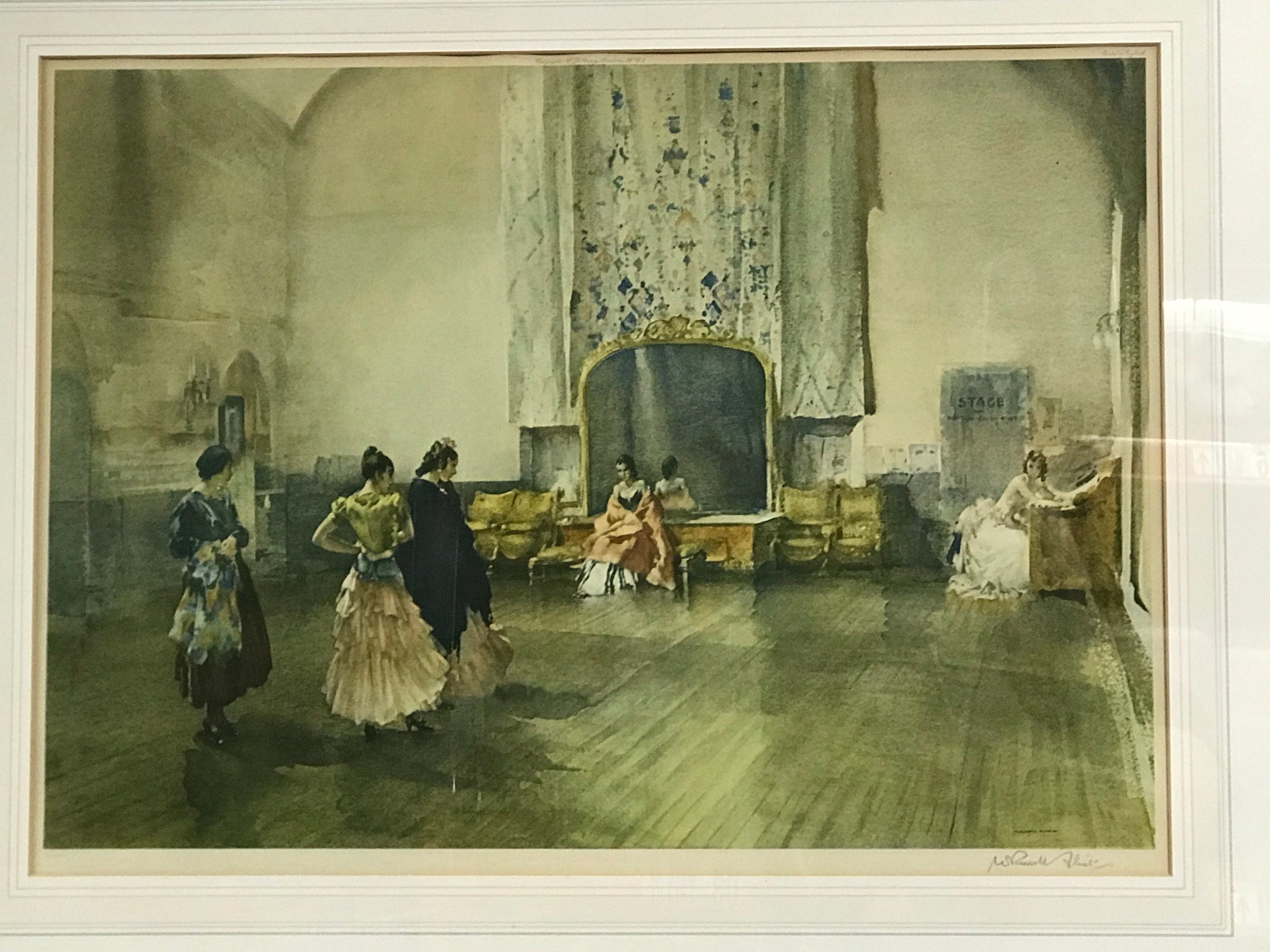 Sir William Russell Flint Signed And Embossed Print 'Argument On The ...