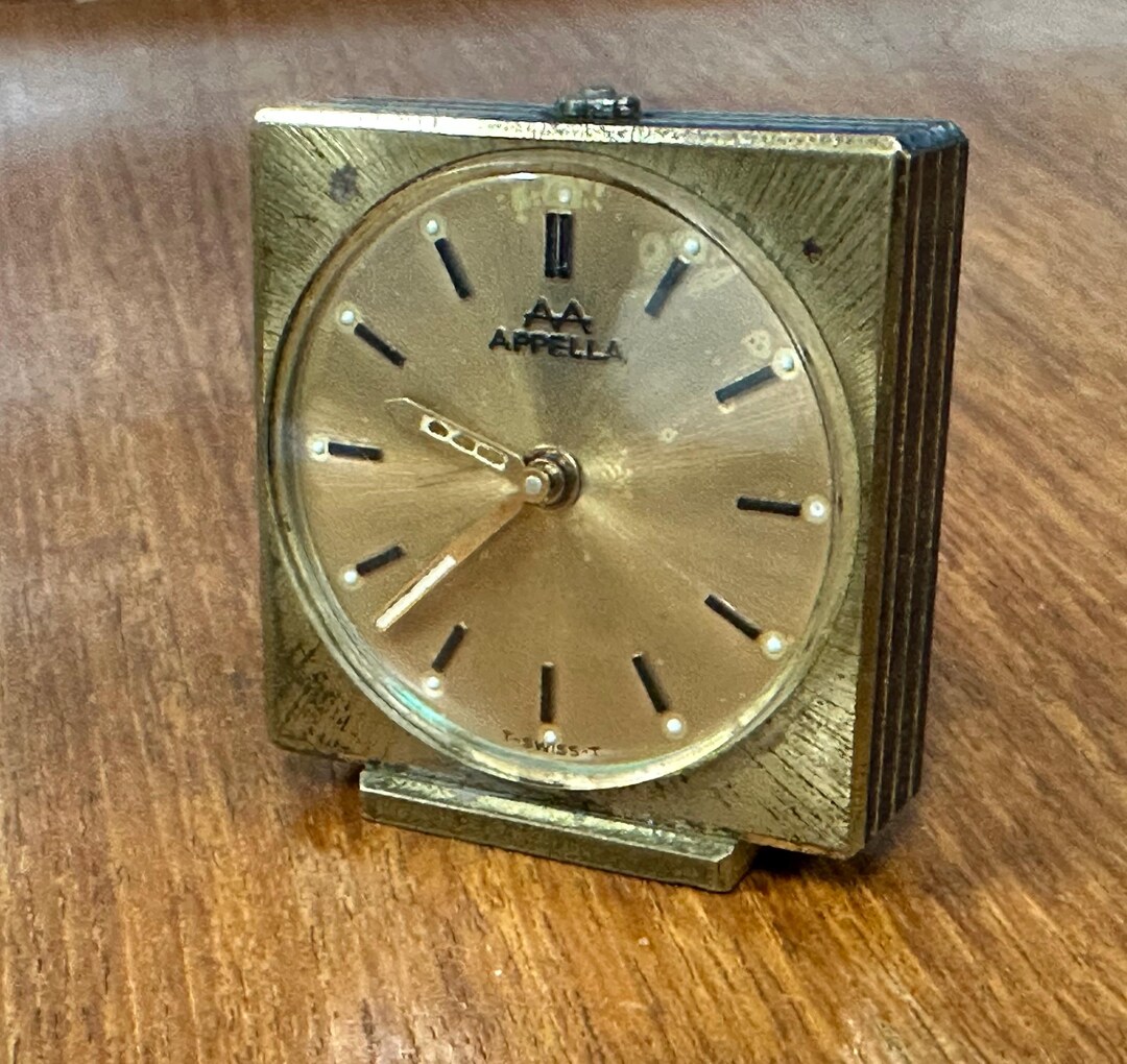 Superb Vintage 1950’s/60’s Miniature Appella 7 Jewel Swiss Travel Alarm ...