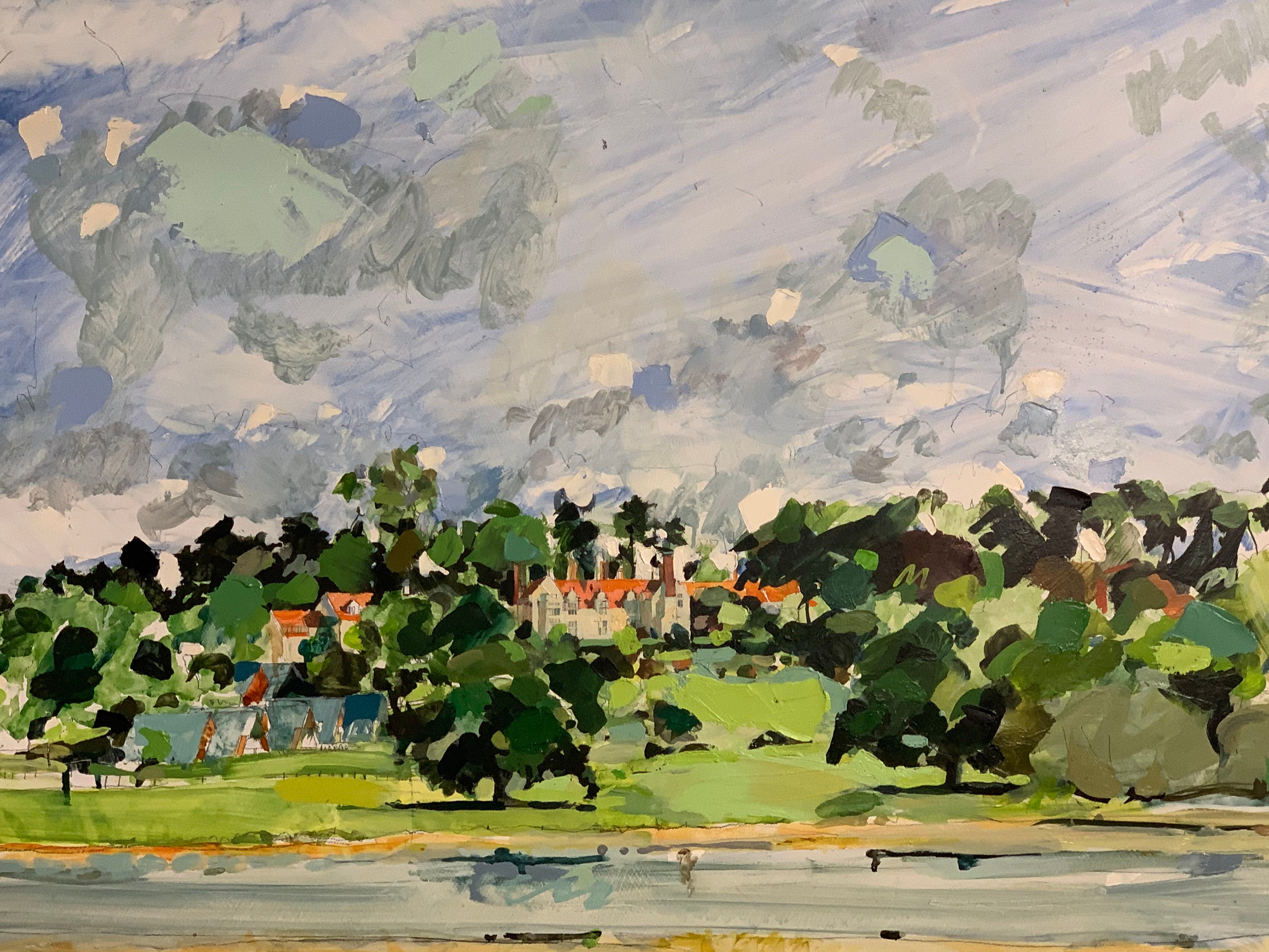 Lovely Oil Painting Of Barnsdale Hall By The Artist Michael R Hoar A.R ...