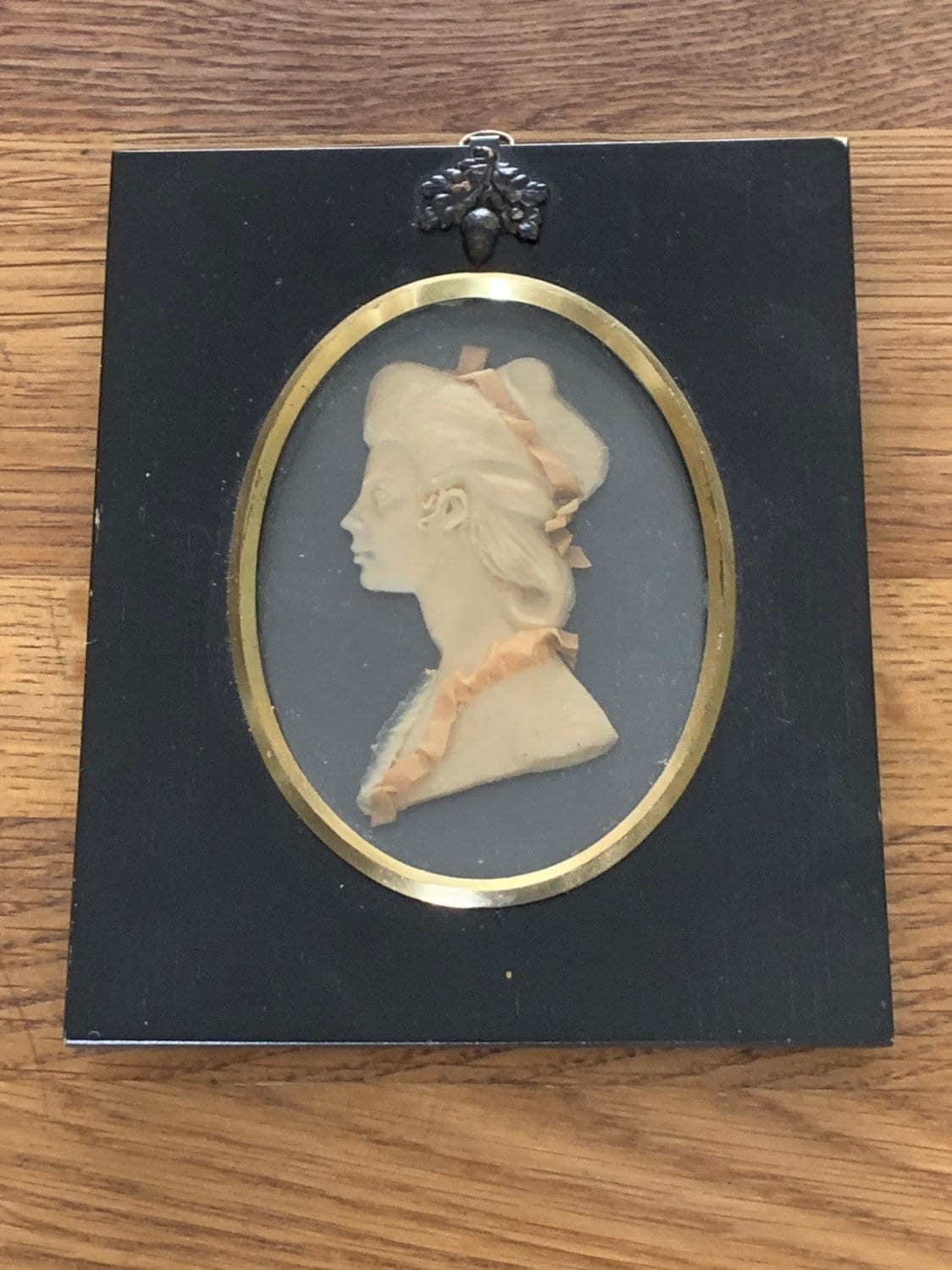 Beautiful Original Wax Relief Miniature Portrait By Leslie Ray Of London