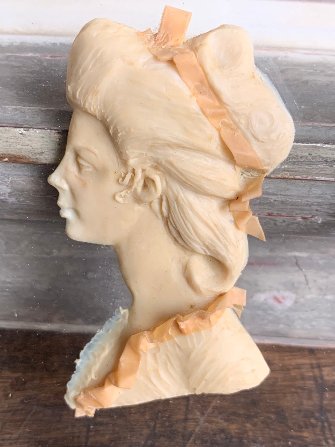 Beautiful Original Wax Relief Miniature Portrait By Leslie Ray Of London