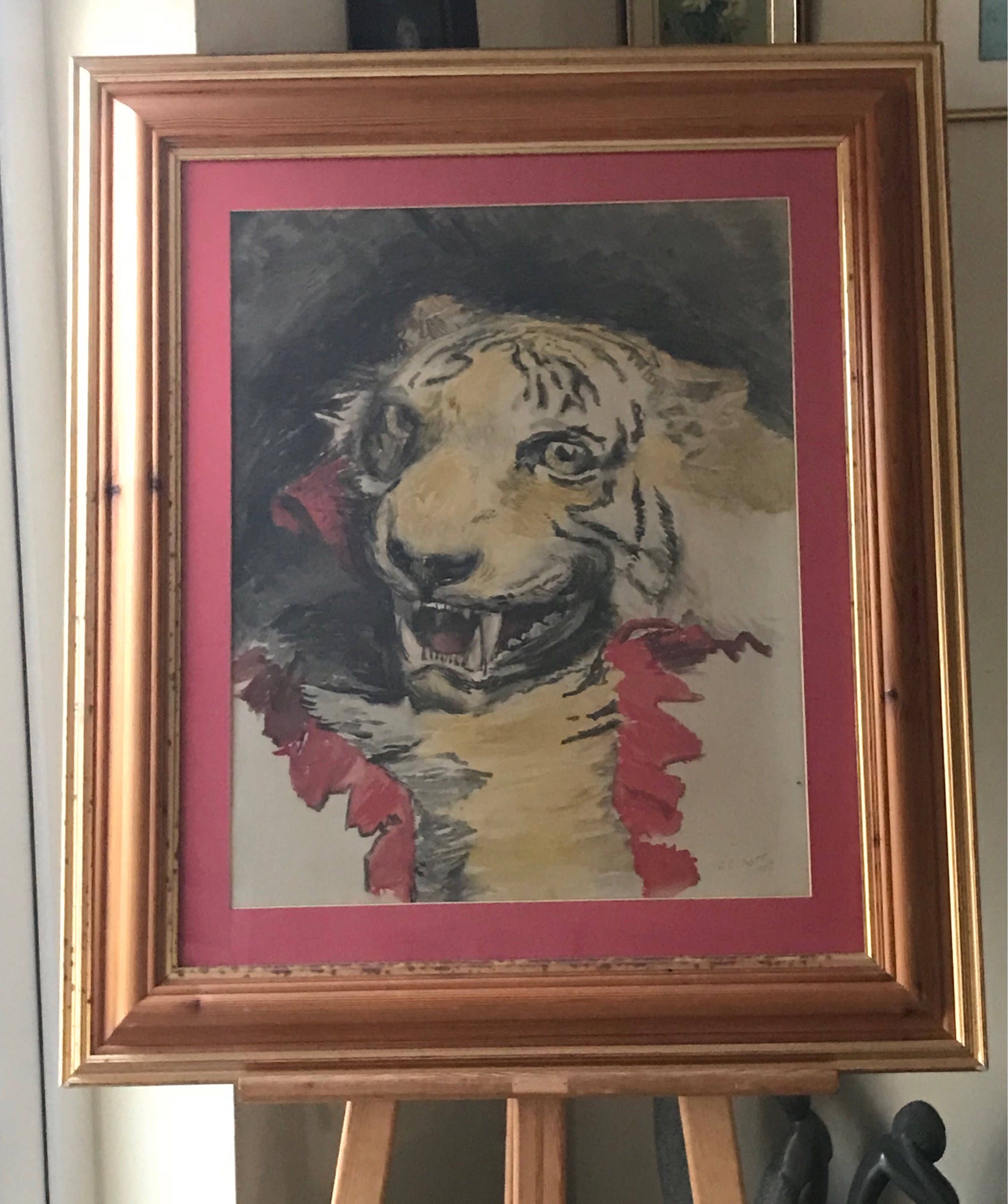 Superb Original Watercolour Of A Tiger By The Renowned Artist George ...