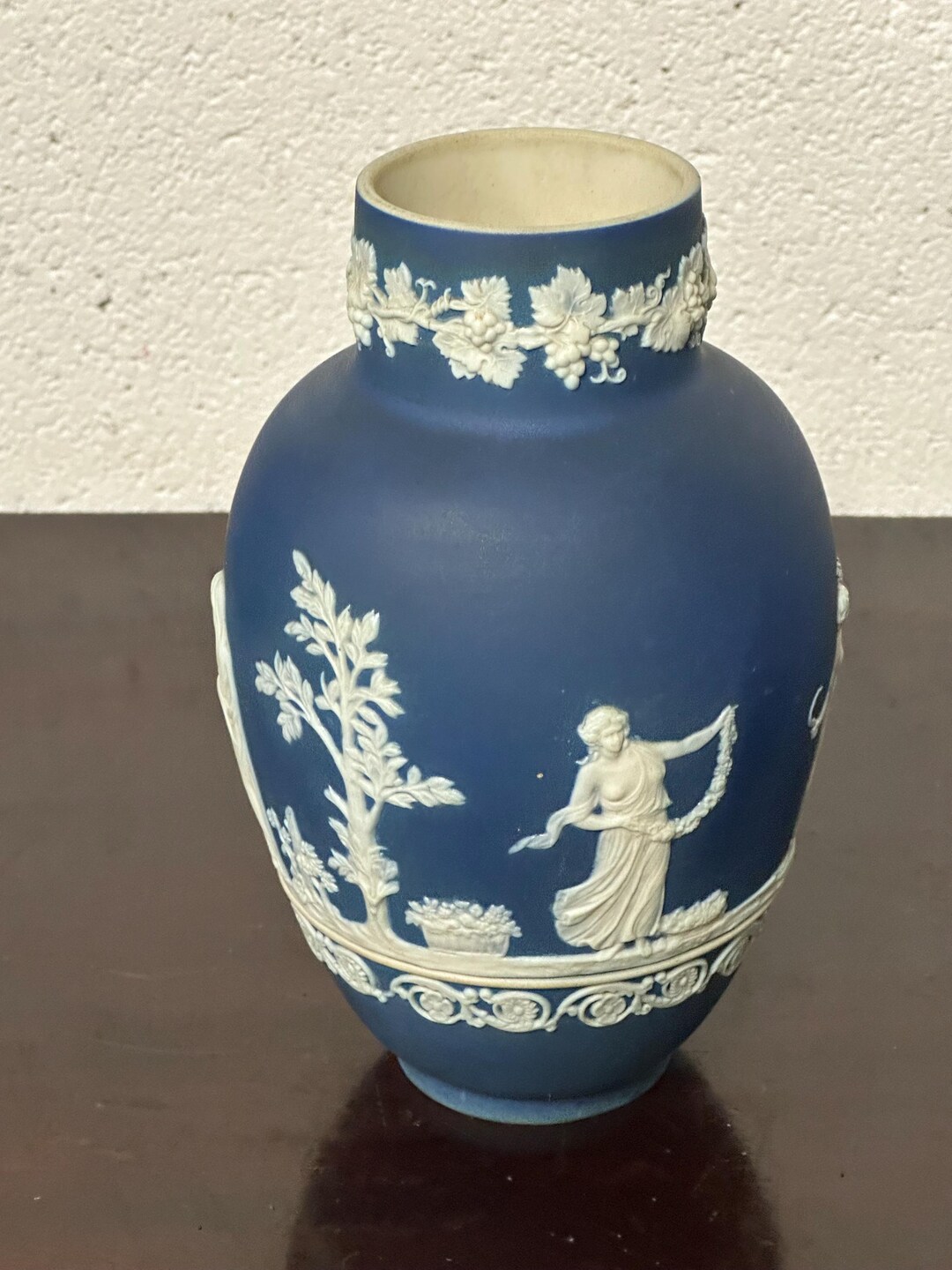 Antique Adam’s of Tunstall Jasperware Vase With Neoclassical Sprigged ...
