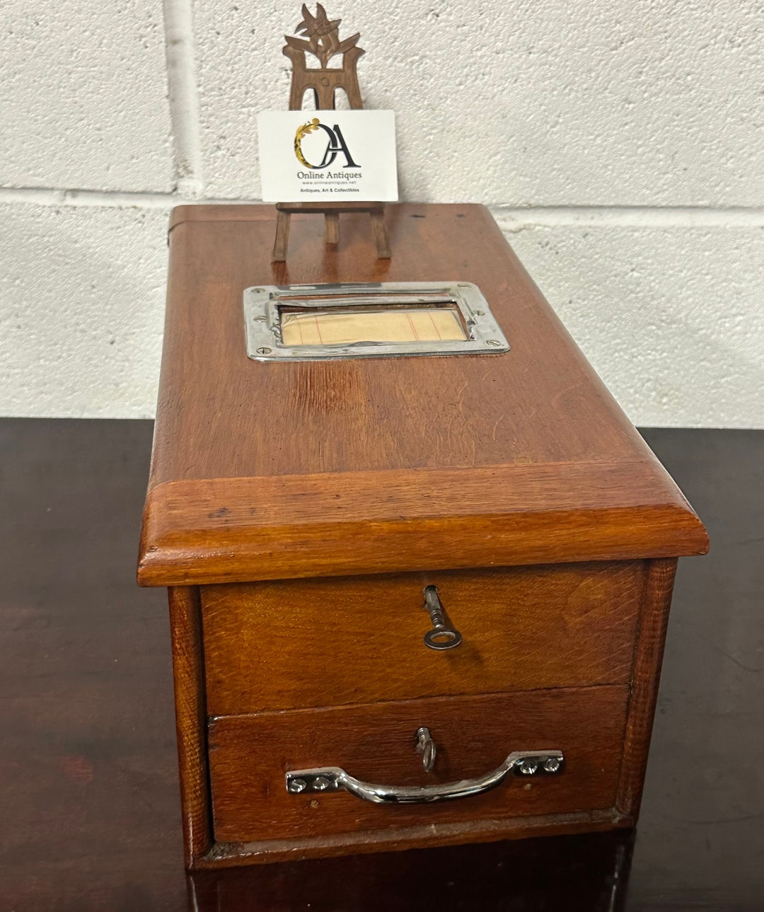 Fabulous Antique Wooden Cash Till With Working Bell and Original Keys ...