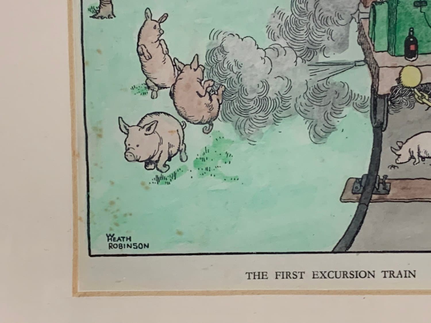 Hand Coloured W Heath Robinson Cartoon Engraving Dated 1935 - Titled ...