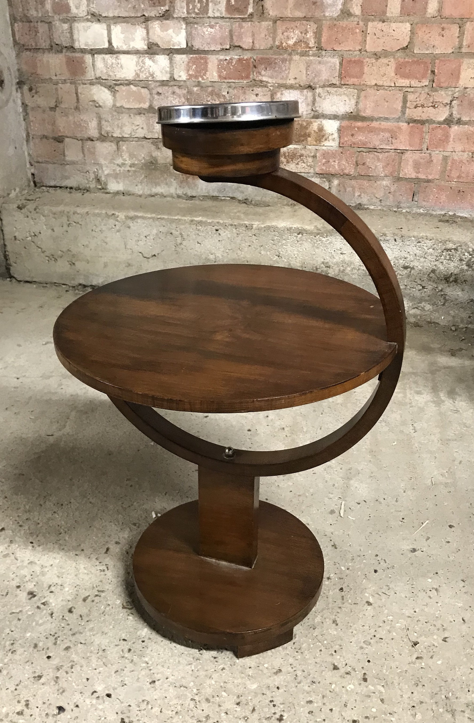 Lovely Original Rare Art Deco Side Table With Ashtray