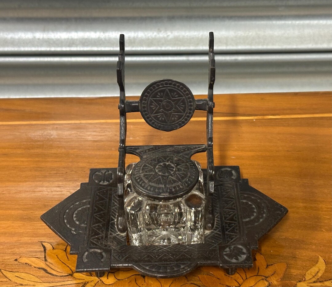 Original Antique ‘judd’ Cast Iron Inkwell & Pen Stand Circa 1880’s - Etsy