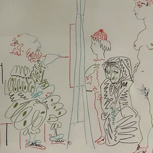 Pablo Picasso 1954 Lithograph Titled: Lodalisque Et Le Clown ...