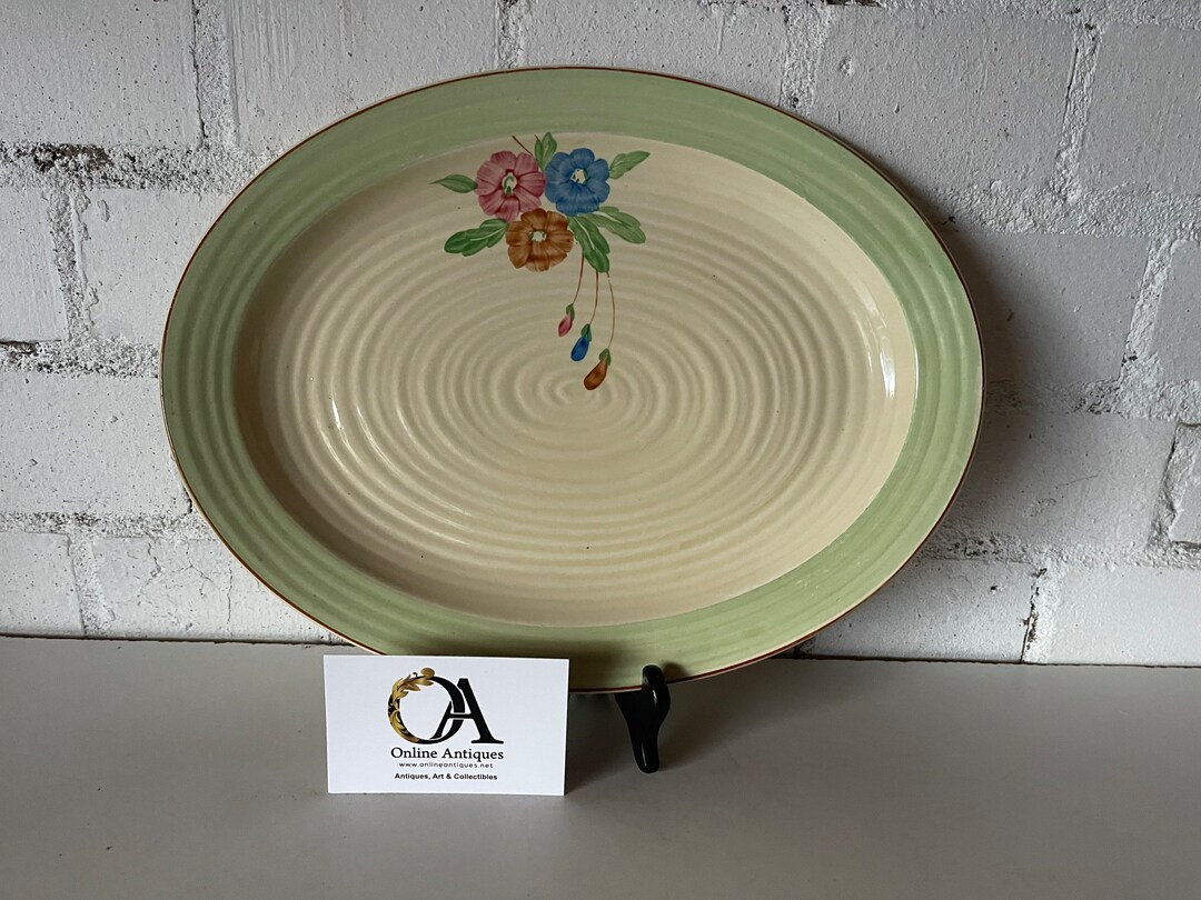 Nosegay Pattern Art Deco Clarice Cliff Oval Plate Circa 1930s - Etsy UK