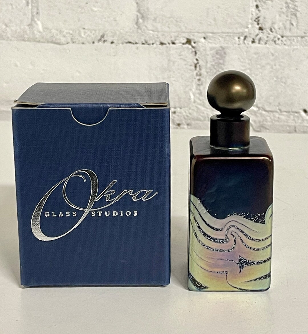 Vintage Okra ‘merlin’s Web’ Design Perfume Bottle With Original Box - Etsy