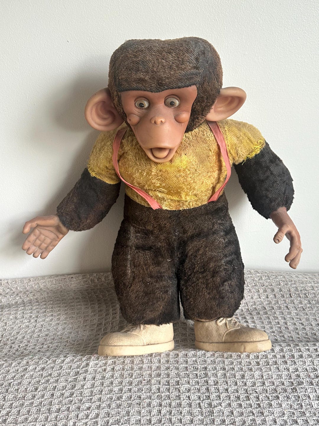 Vintage Bijou Toys Mr Bim Zippy Jacko Rubber Faced Chimpanzee, Monkey ...