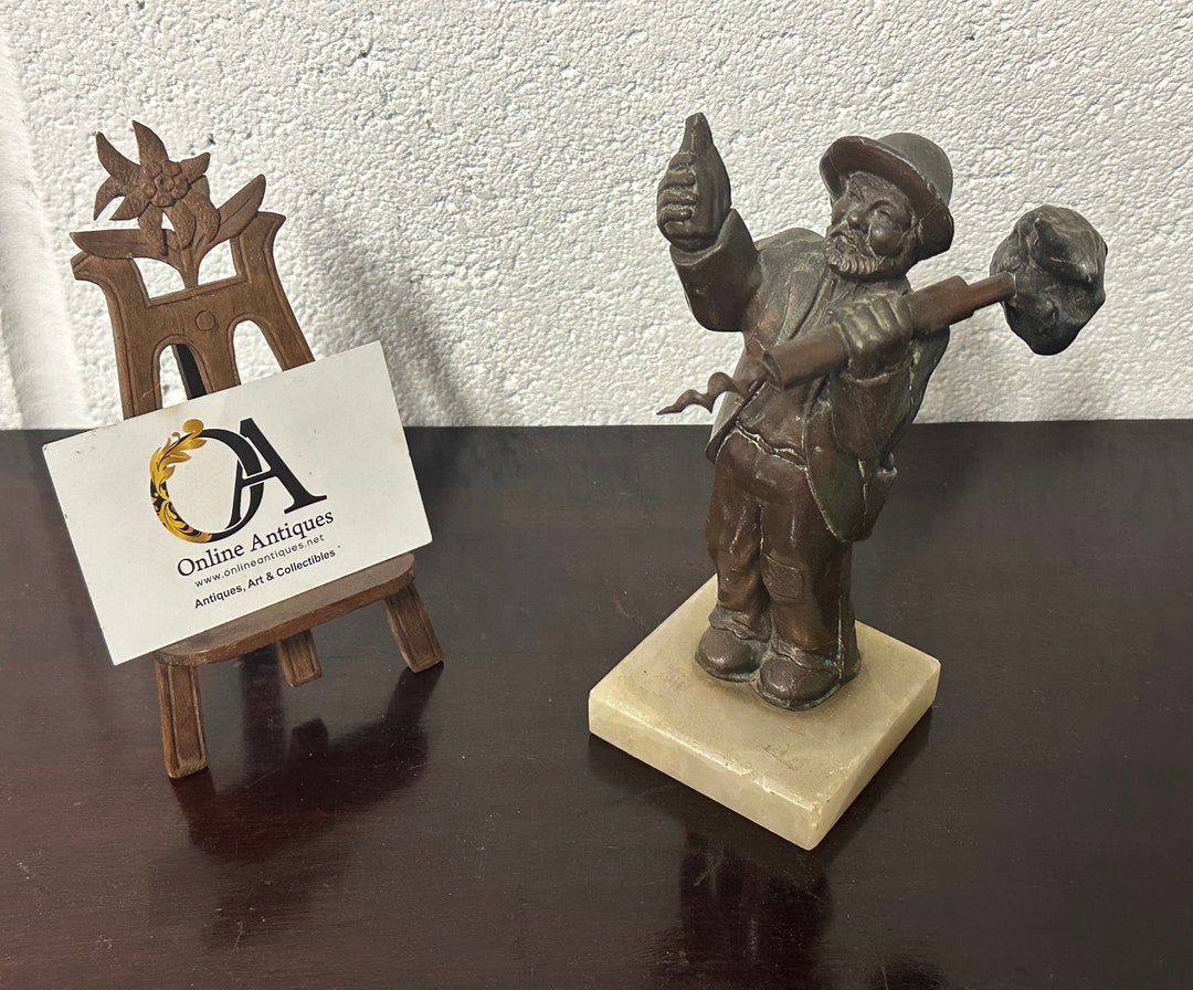 Rare German or Danish Hobo Tramp Figurine Corkscrew on Marble Plinth - Etsy