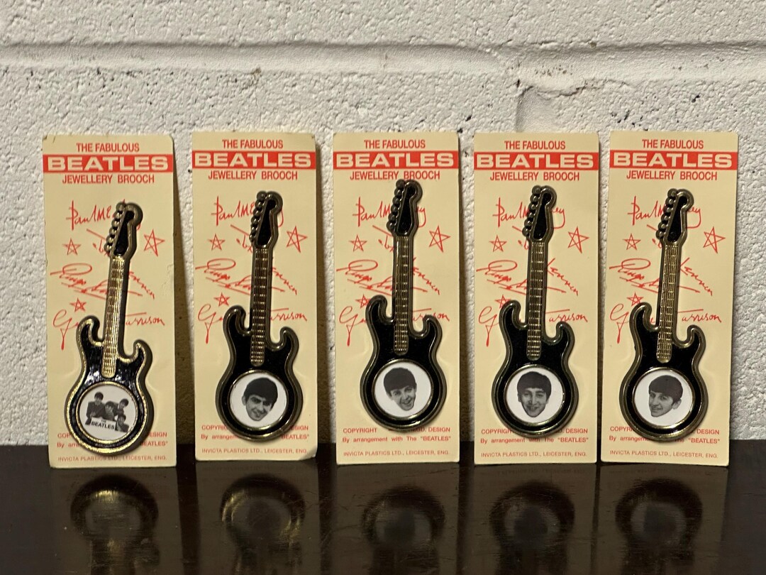 Set of 5 Original Invicta Beatles Guitar Pin Badge / Brooches - Etsy