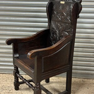 Stunning Rare Welsh Antique ‘bardic’ Wainscot Oak Armchair - Etsy UK