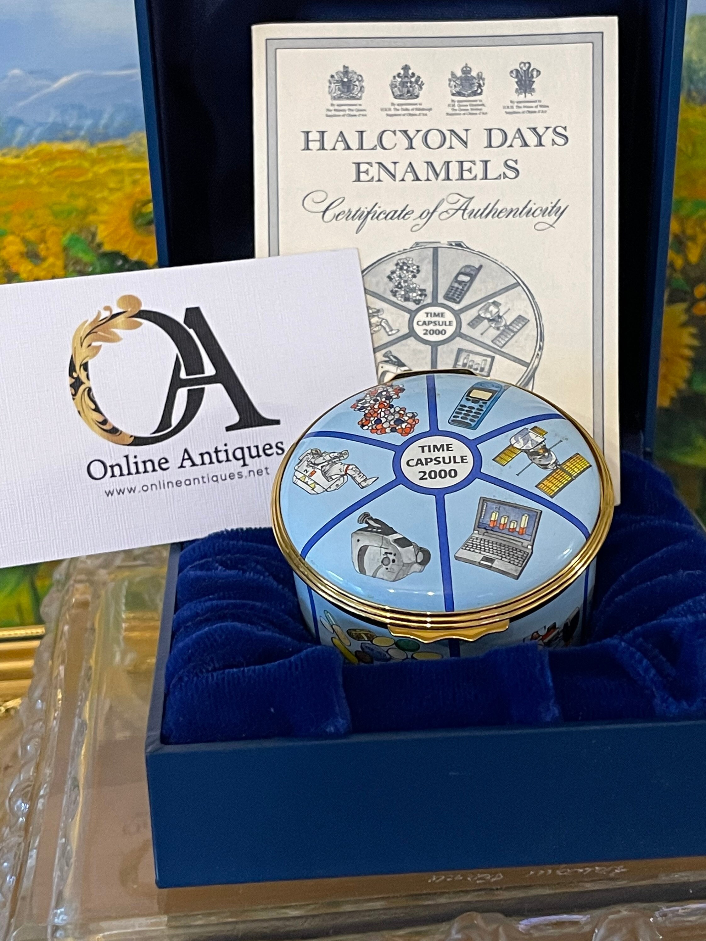Large Limited Edition 413/500 Halcyon Days Enamels Millenium Time ...