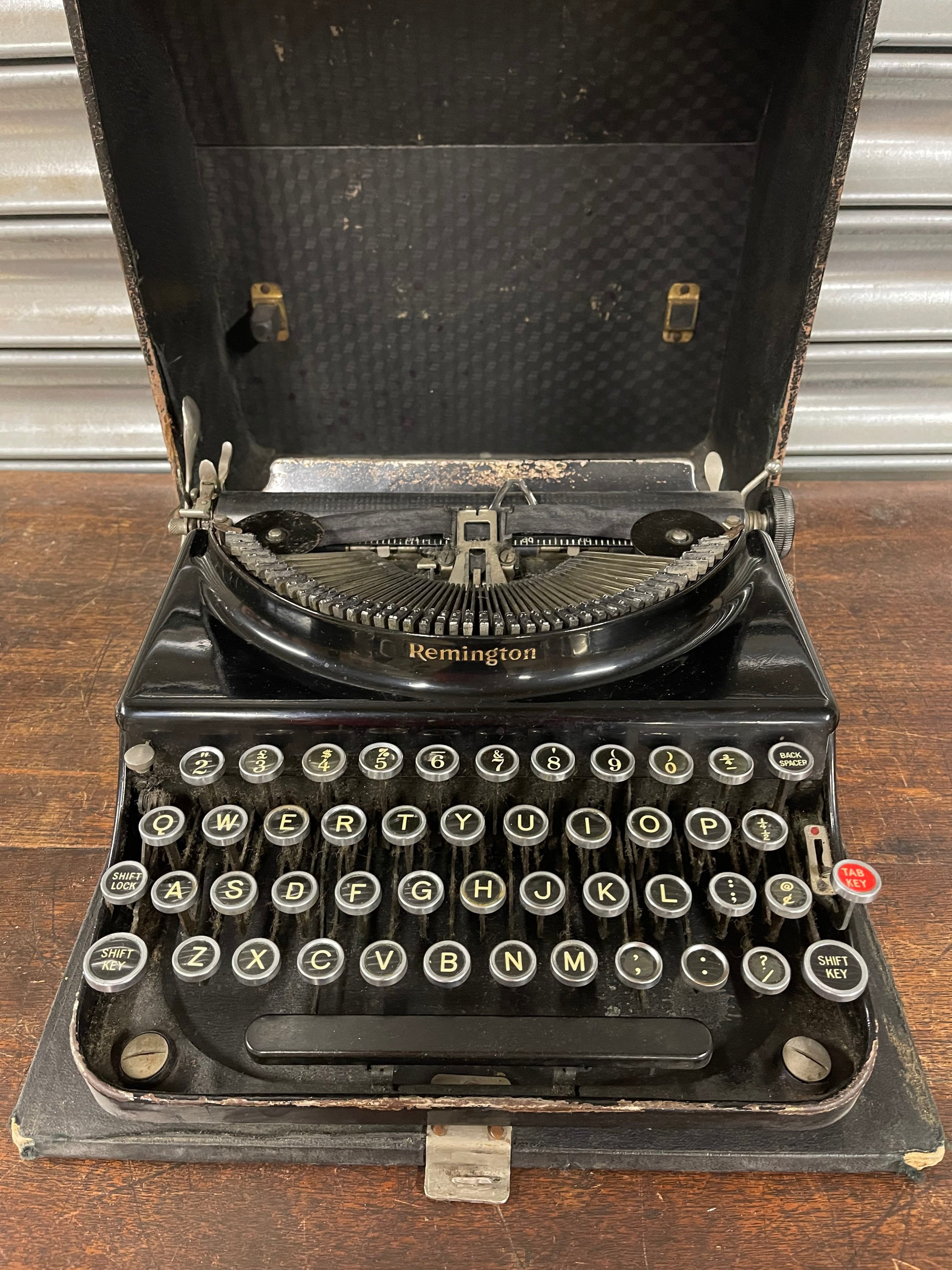 Antique c1930 Remington Number 3 Portable Typewriter with Case